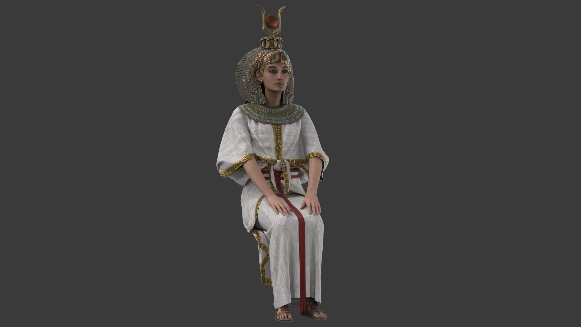 Egyptian Queen Sit Default Model - TurboSquid 2151459