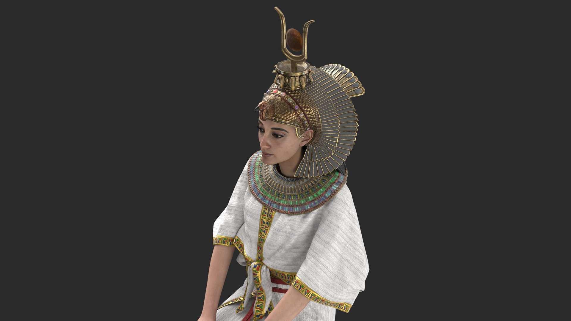 Egyptian Queen Sit Default Model - TurboSquid 2151459