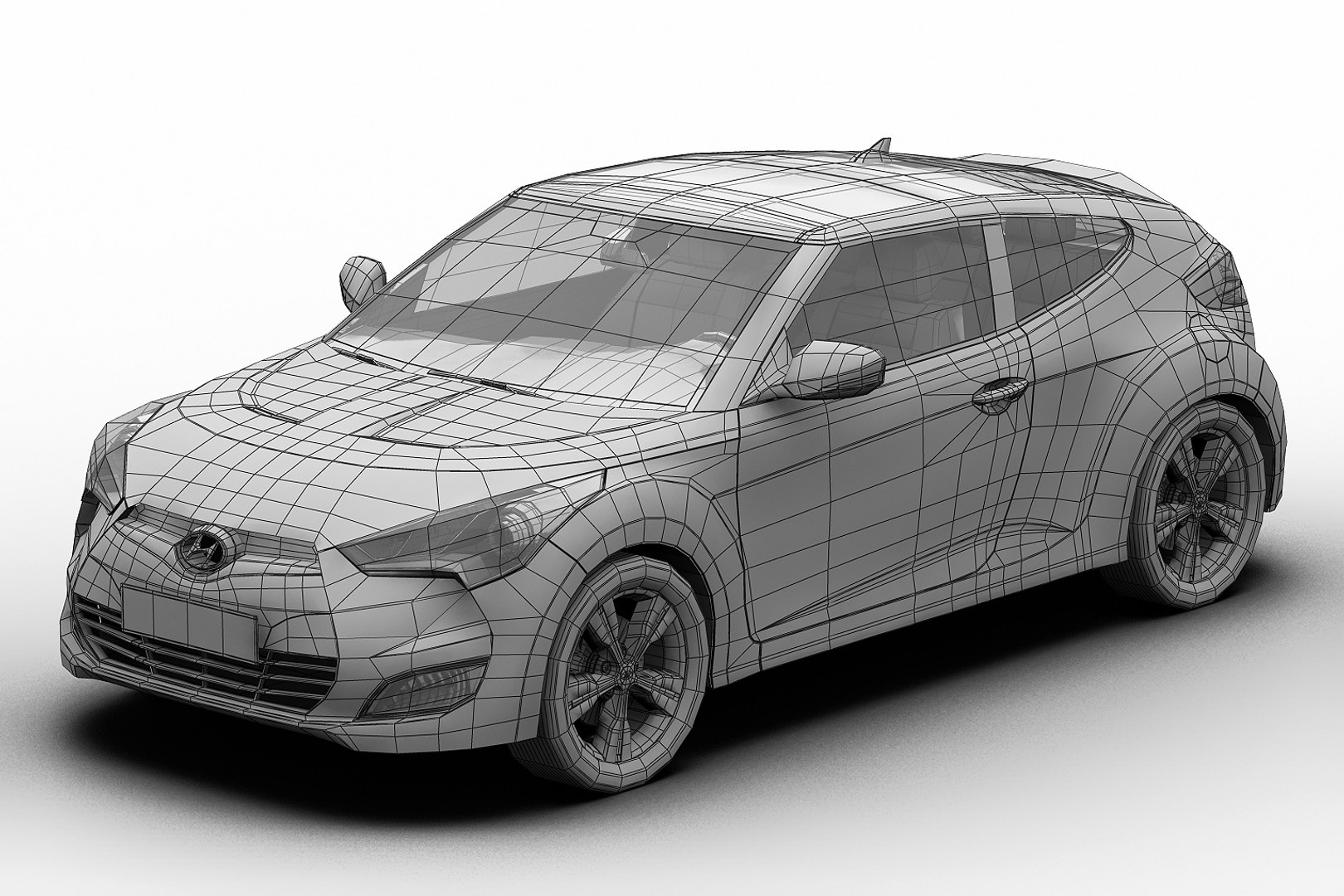 3d Hyundai Veloster Model