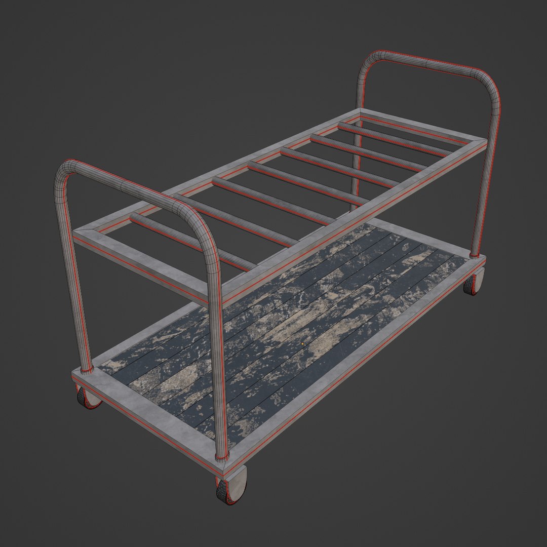 3D Steel Cart 02 Model - TurboSquid 2308757