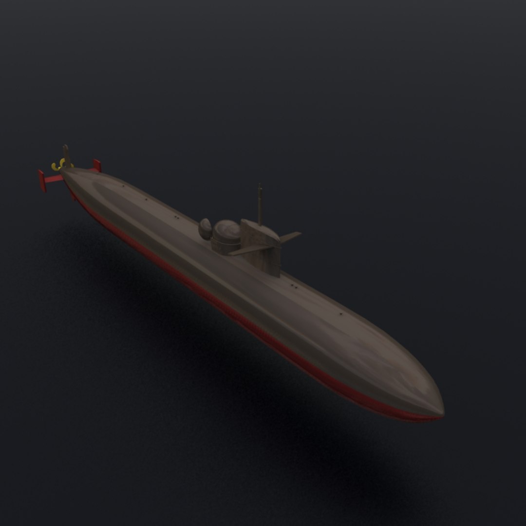 3d Uss Dallas Submarine Model