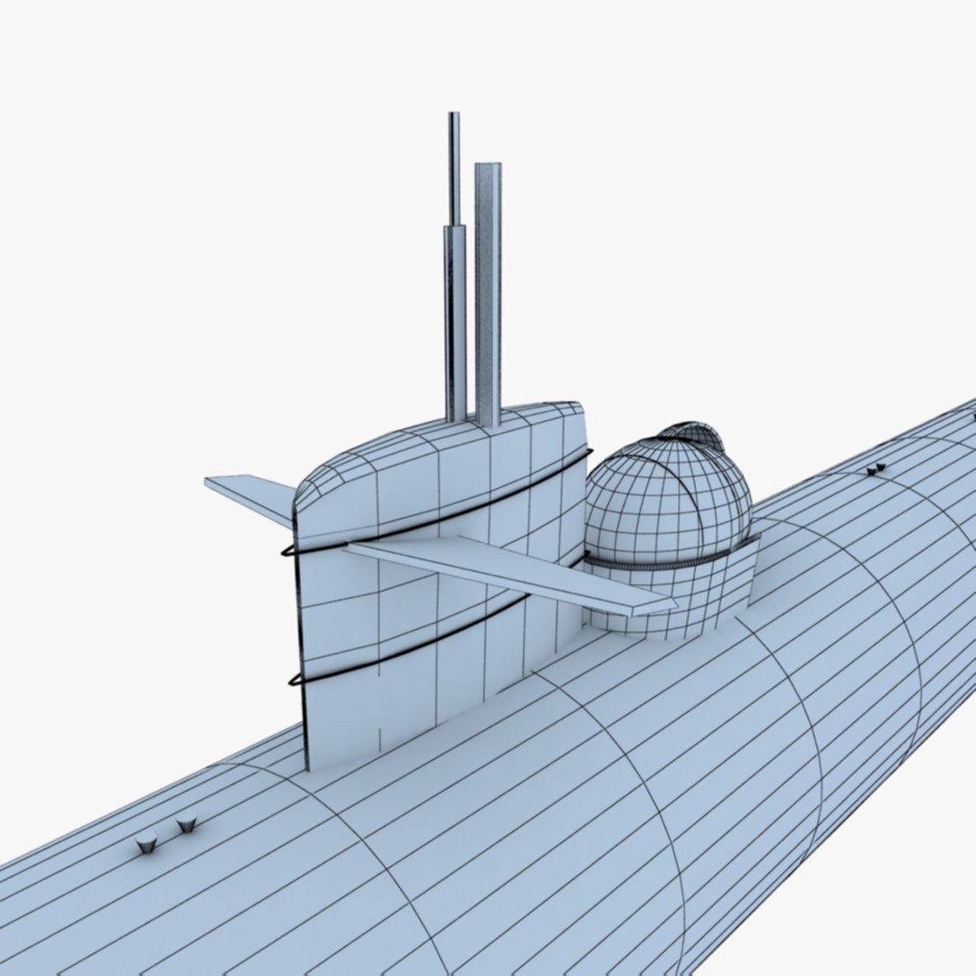 3d Uss Dallas Submarine Model