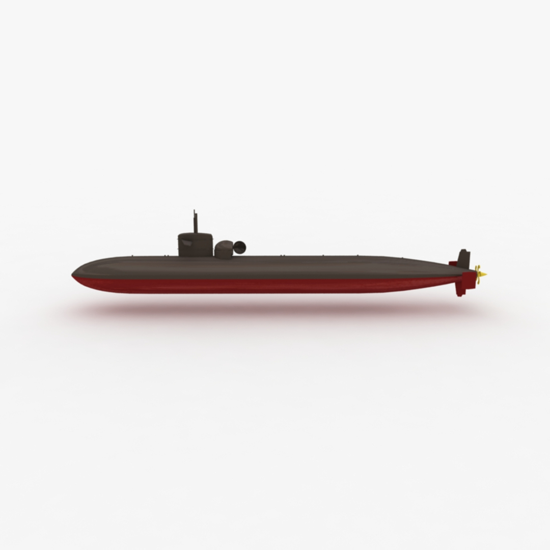 3d Uss Dallas Submarine Model