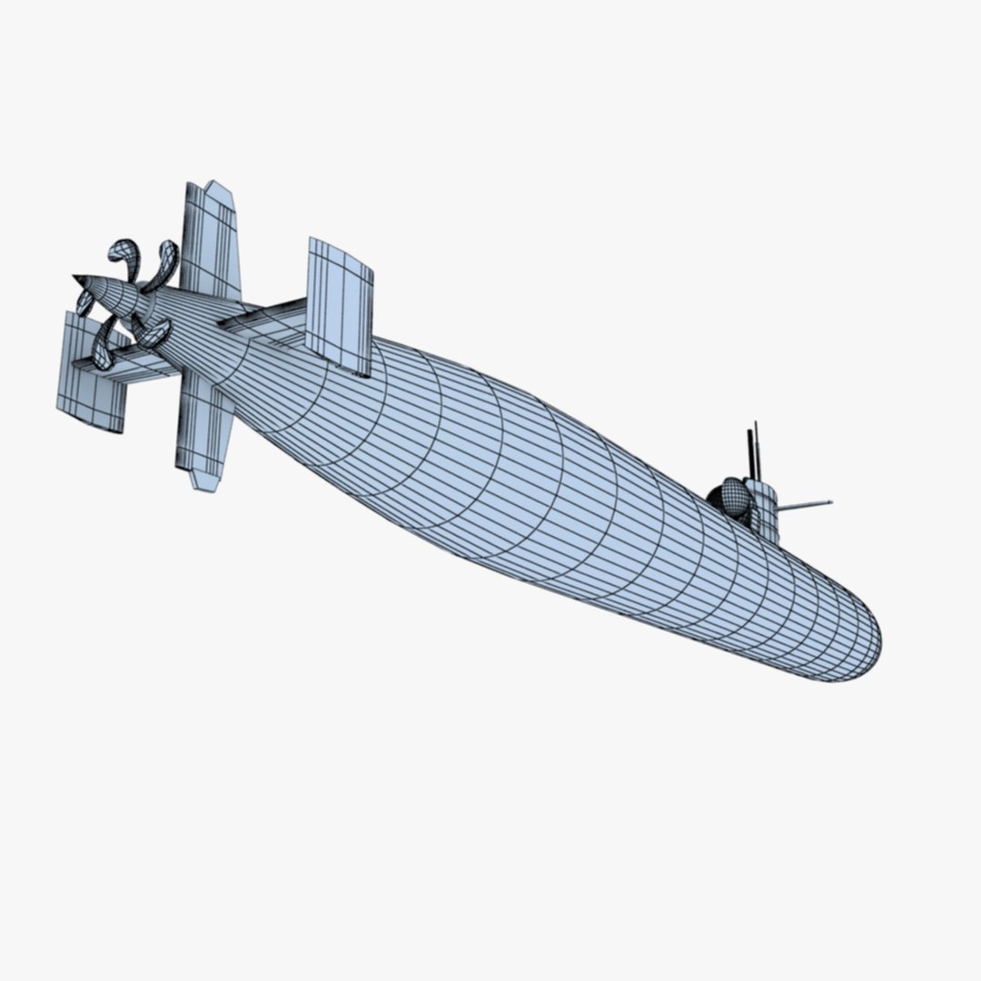 3d Uss Dallas Submarine Model