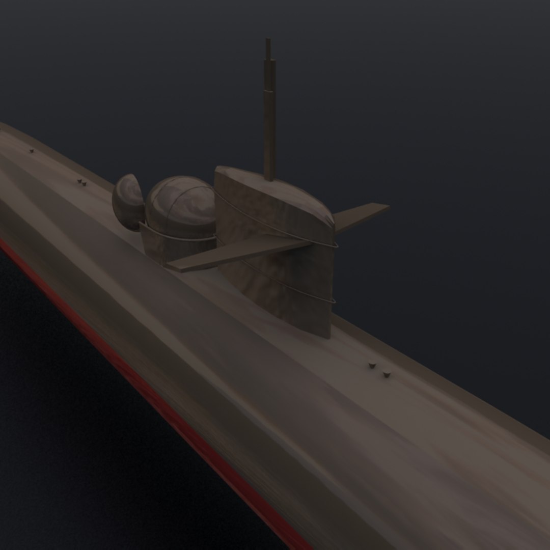 3d Uss Dallas Submarine Model