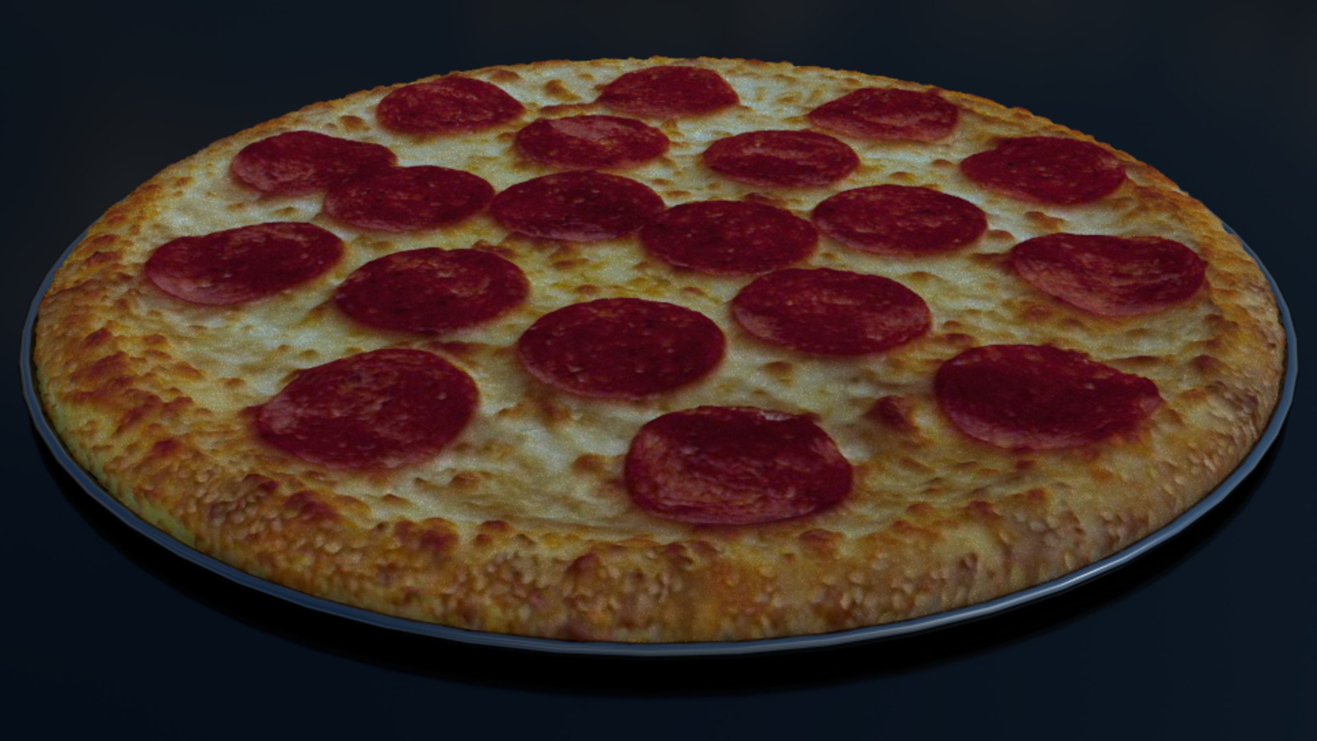 3d Model Pepperoni Pizza