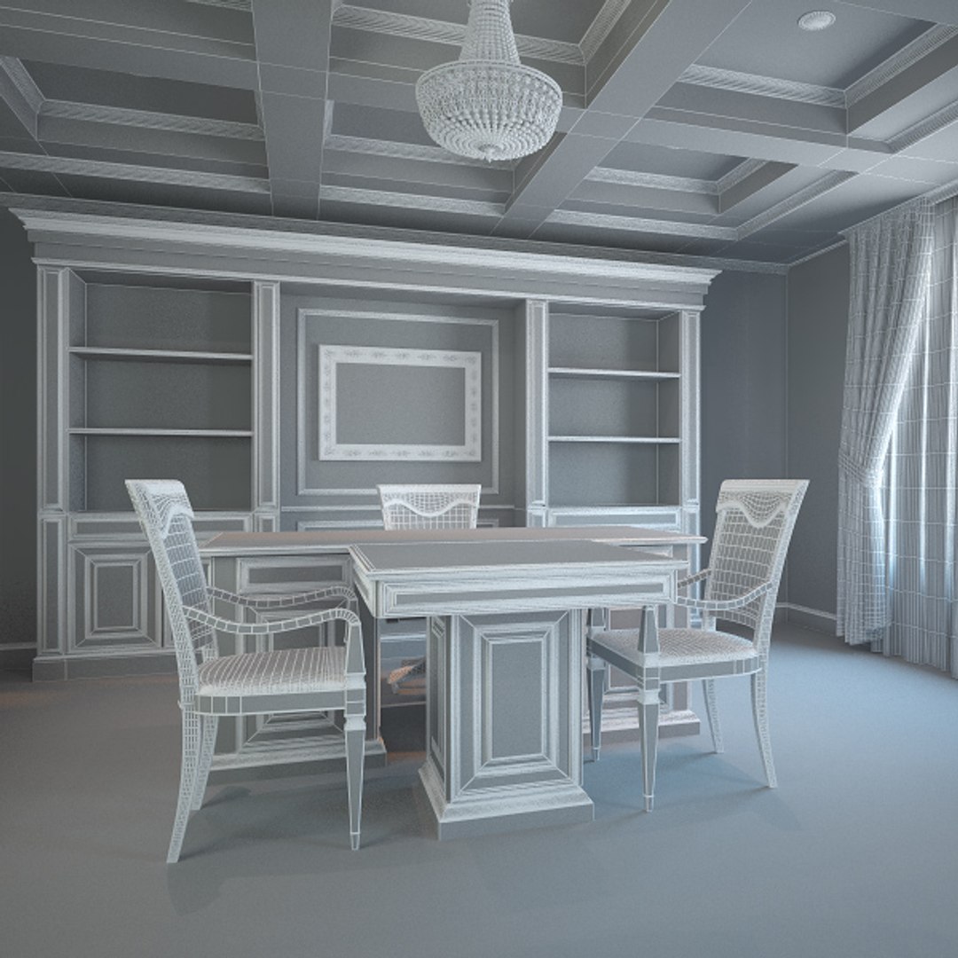 photorealistic interior classic 3d max