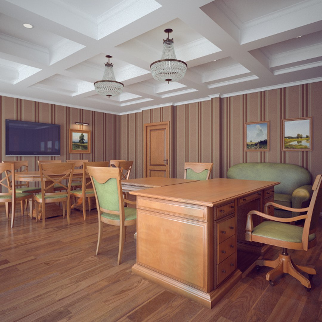 photorealistic interior classic 3d max