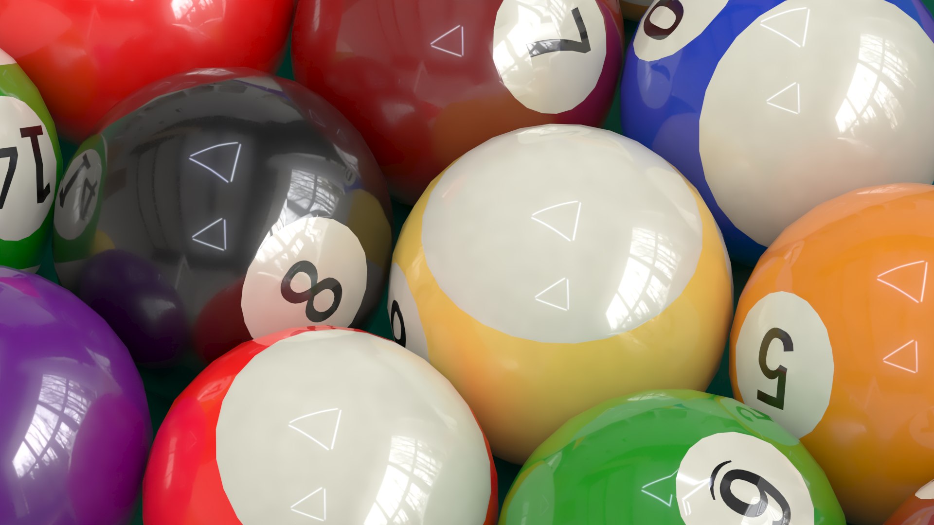 3D 8 Ball Pool Balls - TurboSquid 2051282