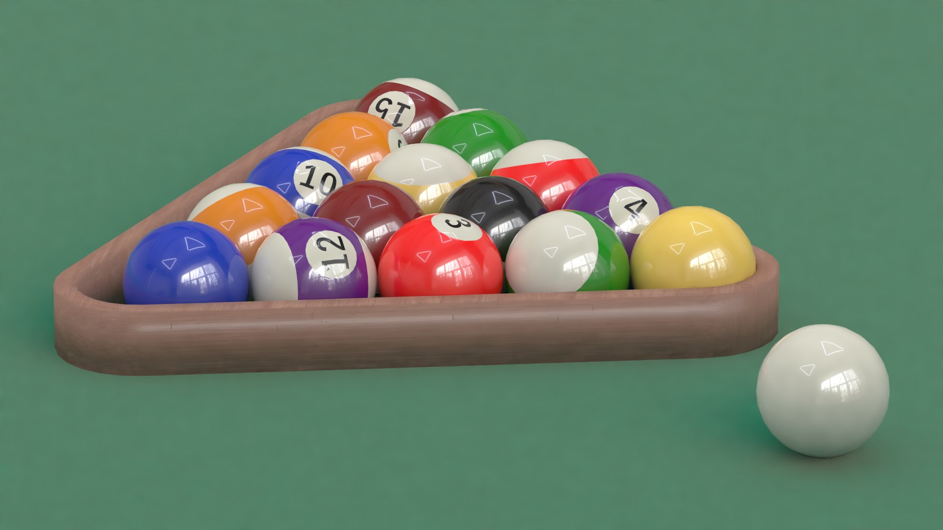 3D 8 Ball Pool Balls - TurboSquid 2051282