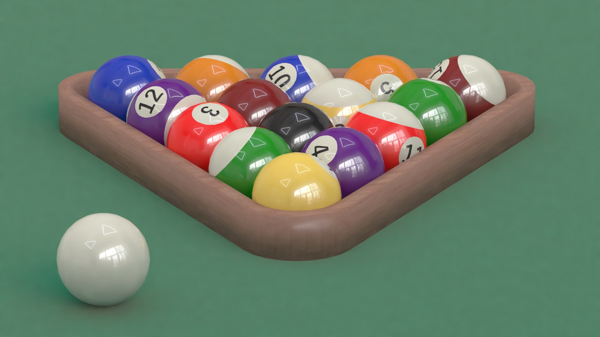 3D 8 Ball Pool Balls - TurboSquid 2051282