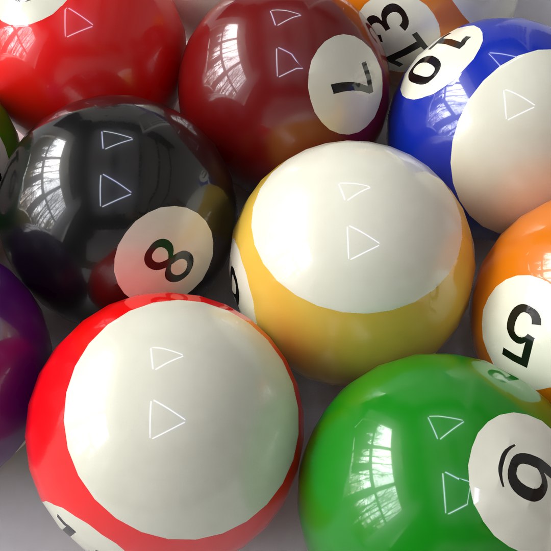 modelo 3d 8 ball Pool Balls - TurboSquid 2051282