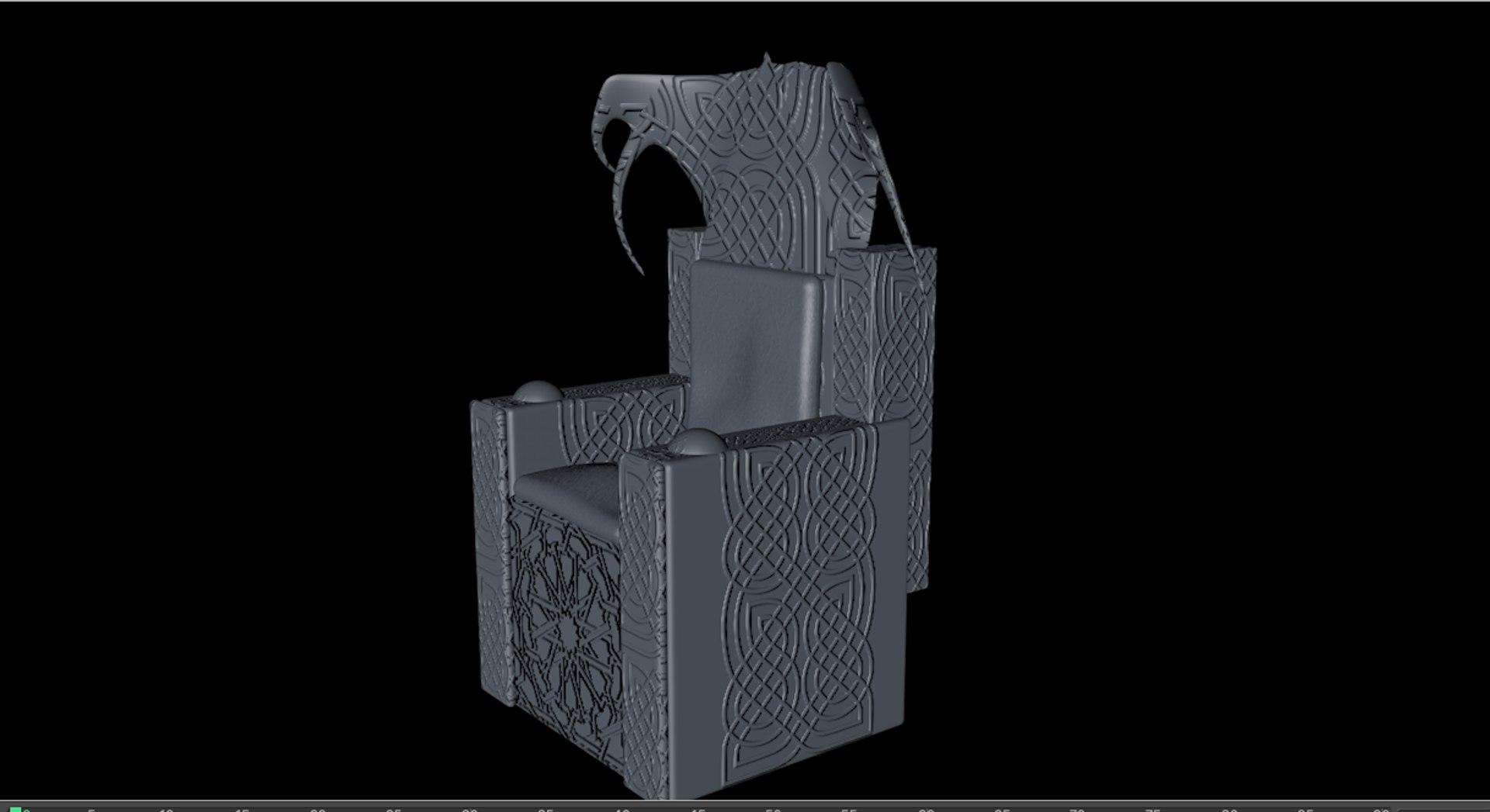 3D Throne Medieval - TurboSquid 1465325