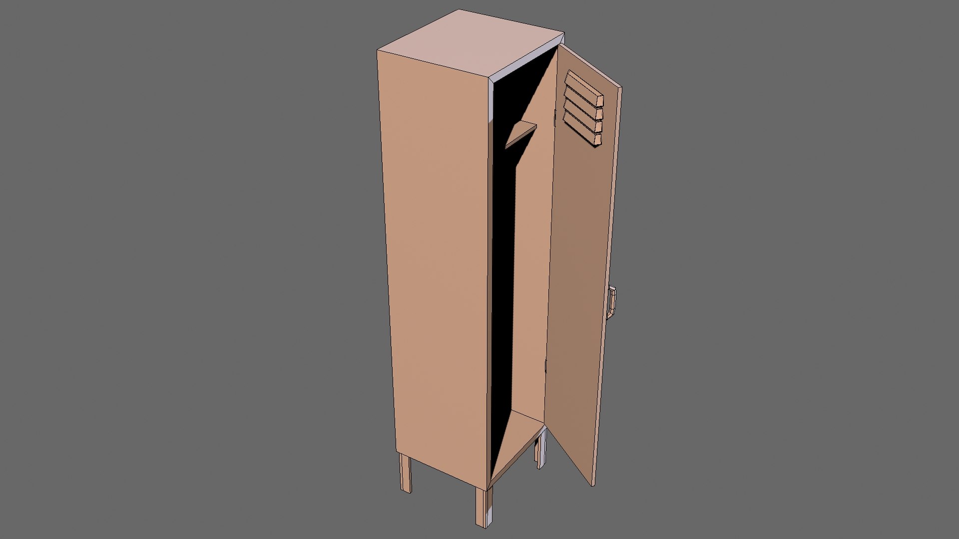 metal locker 3d model