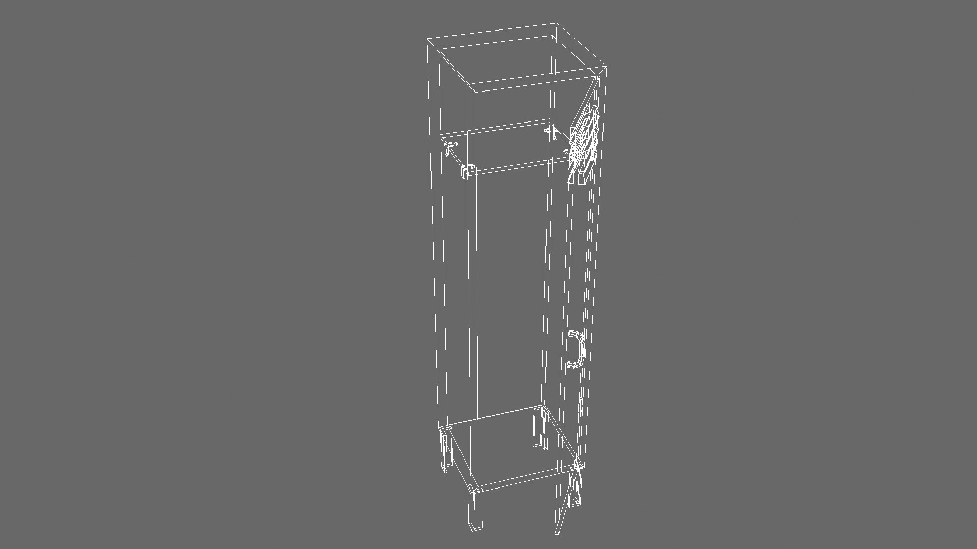 metal locker 3d model