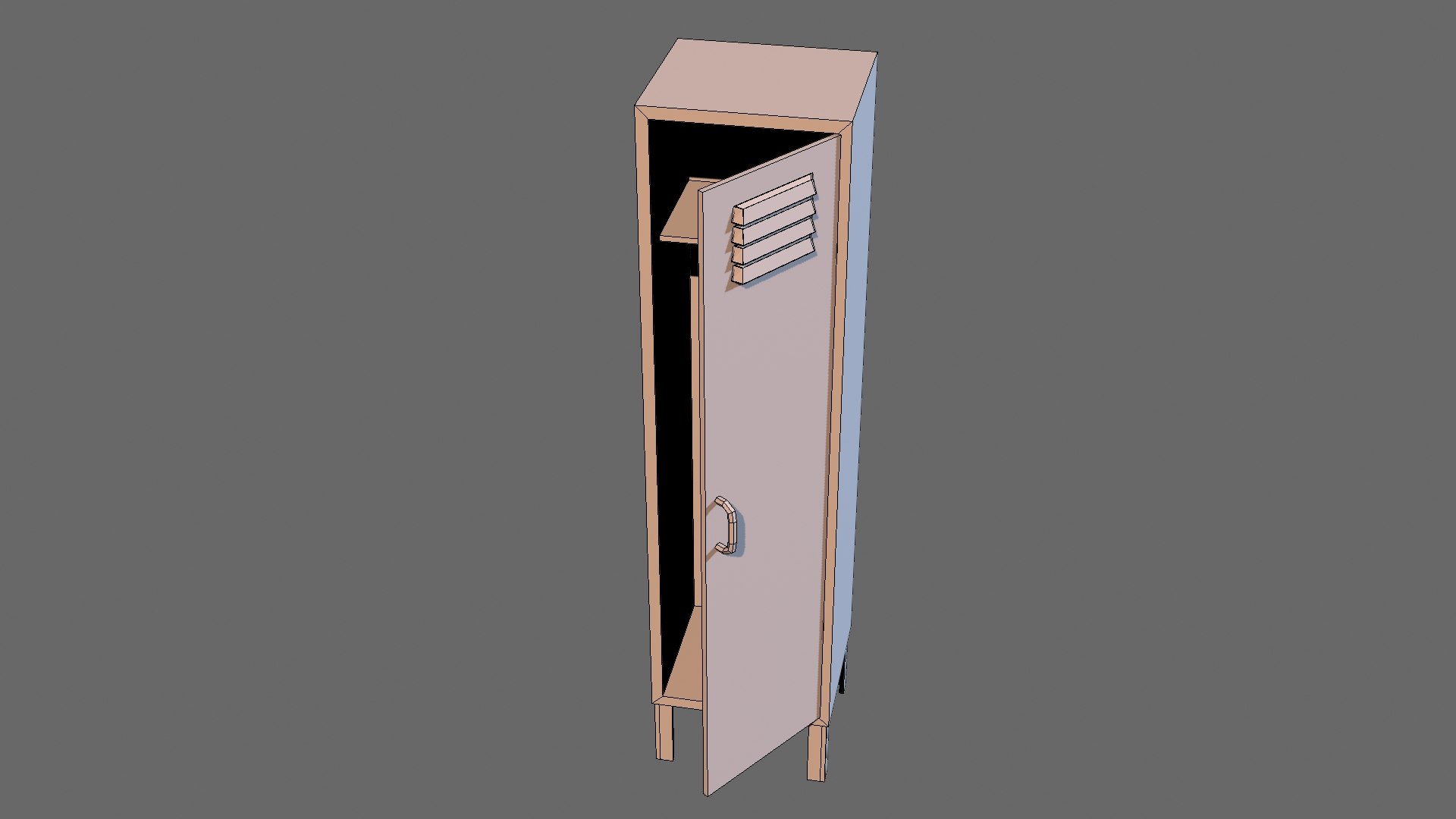 metal locker 3d model