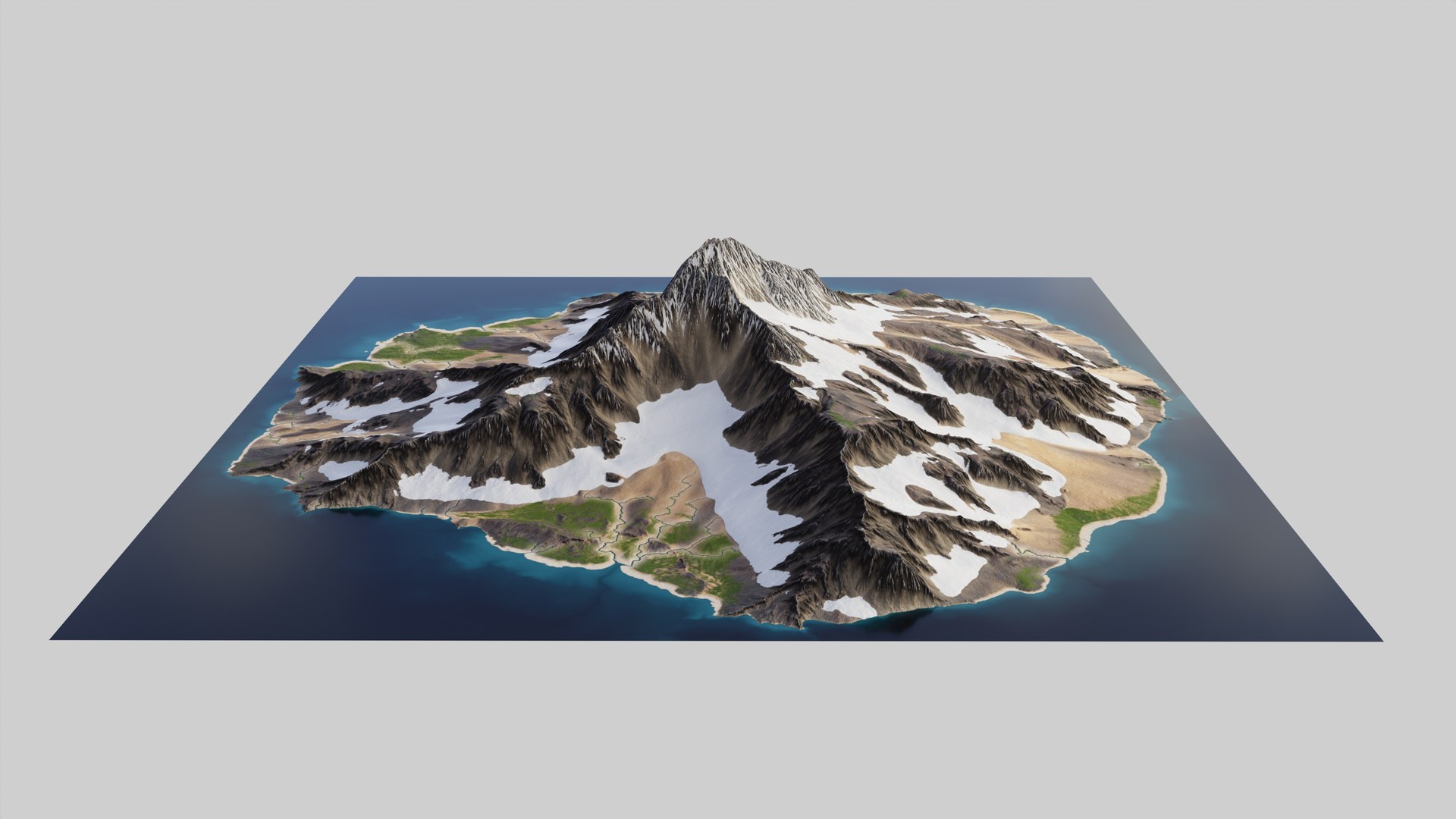 Mountain Island Model - TurboSquid 2165596