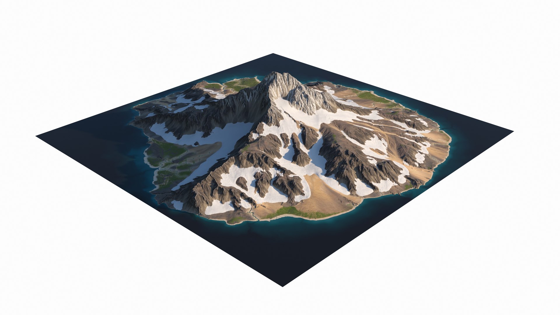 Mountain Island Model - TurboSquid 2165596