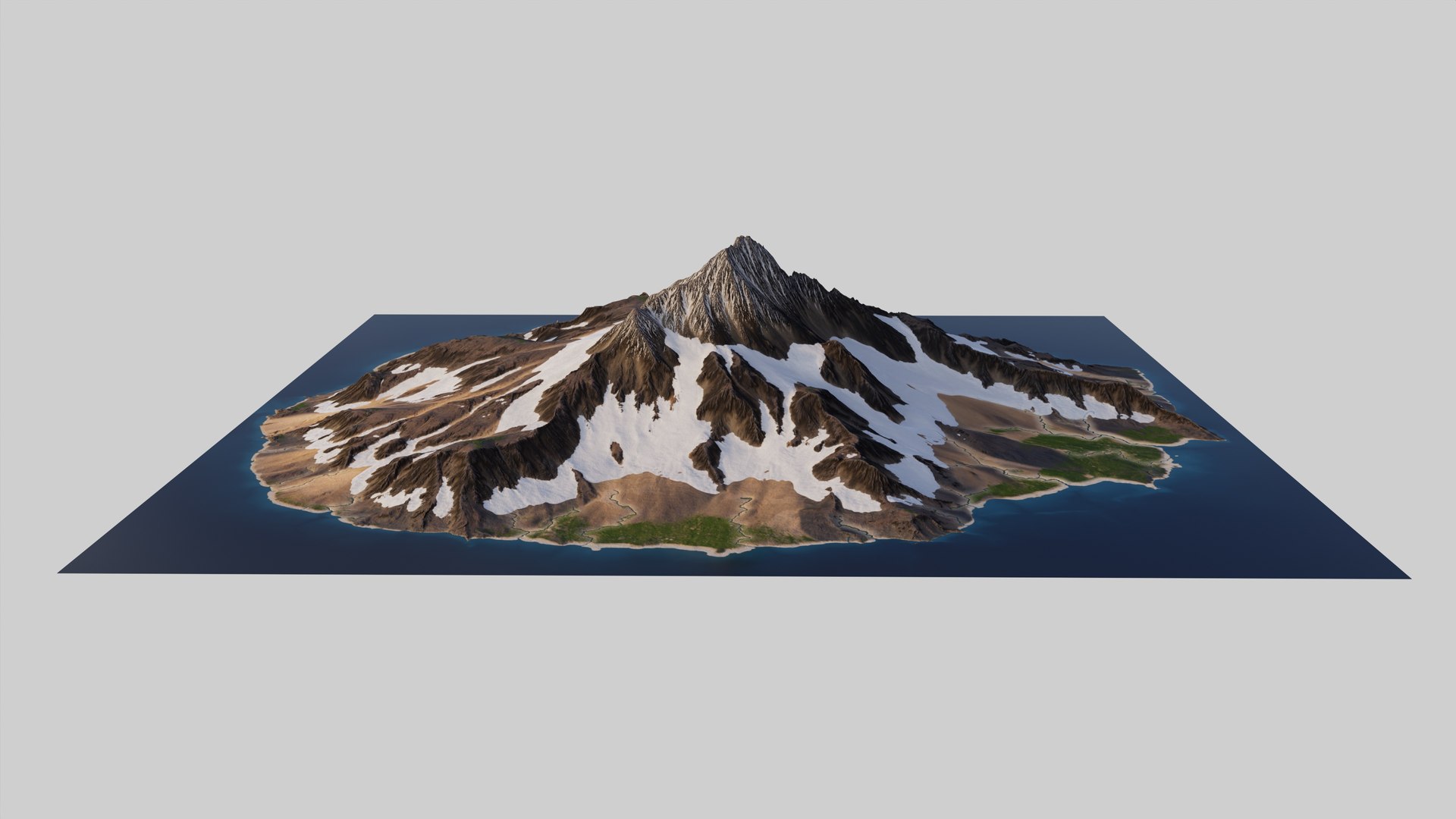 Mountain Island Model - TurboSquid 2165596