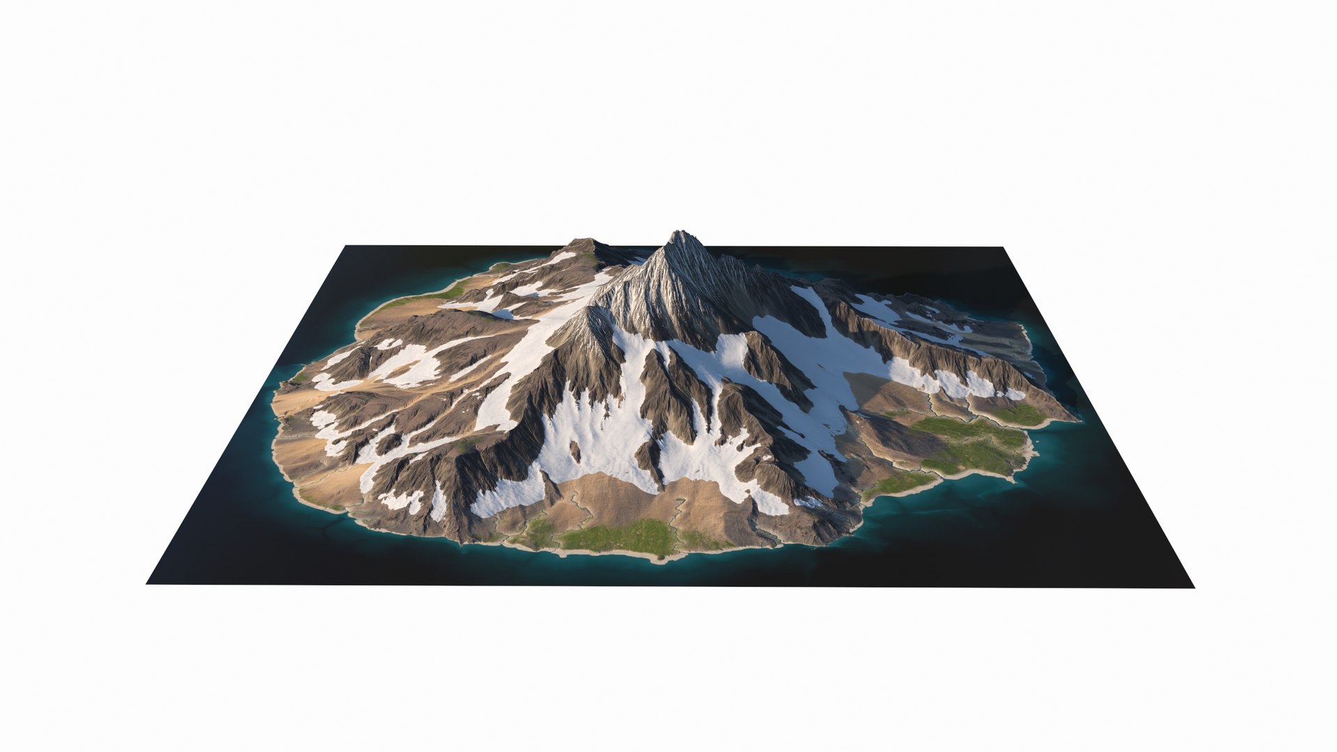 Mountain Island Model - TurboSquid 2165596