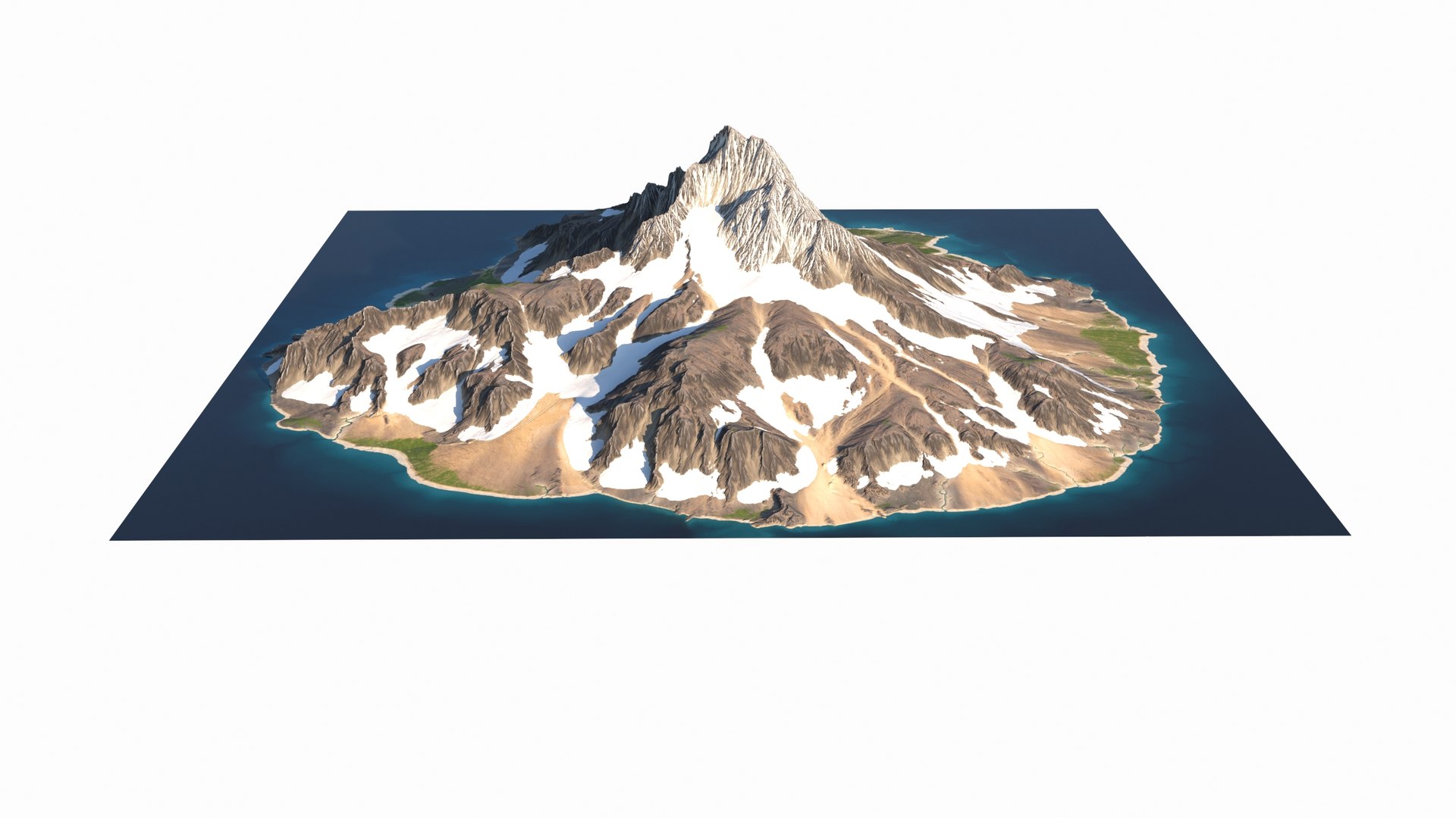 Mountain Island Model - TurboSquid 2165596