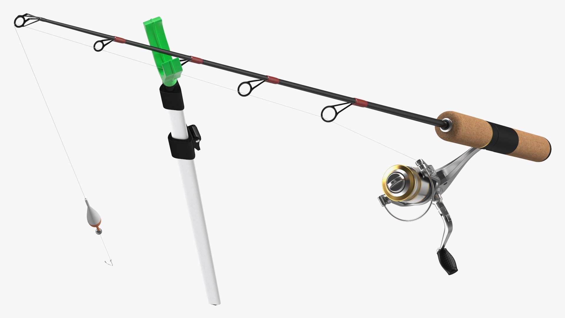 Fishing Pole On Rod Holder 3D Model - TurboSquid 2118907