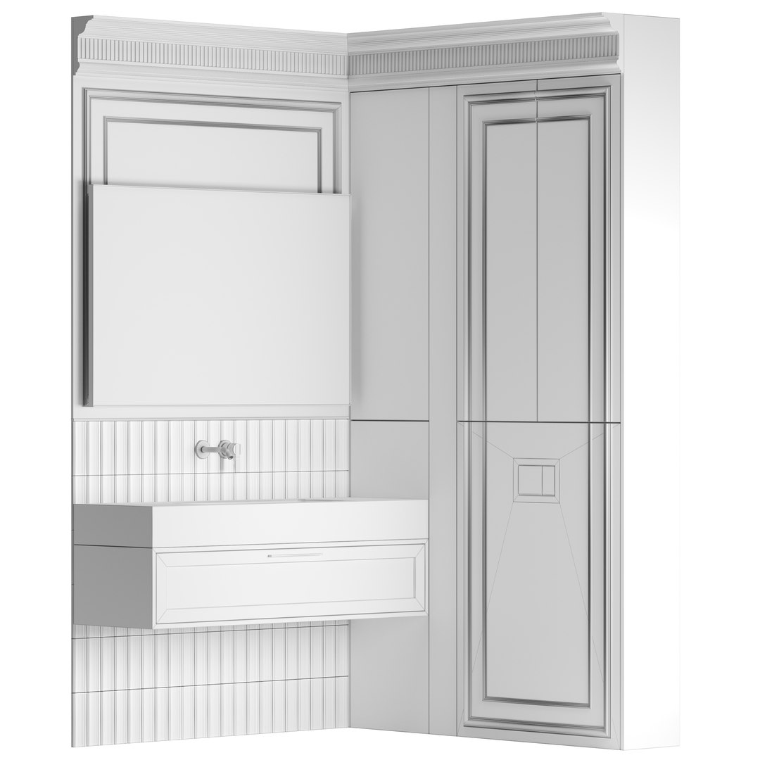 Bathroom Furniture Classic 3d Model Turbosquid 2251243