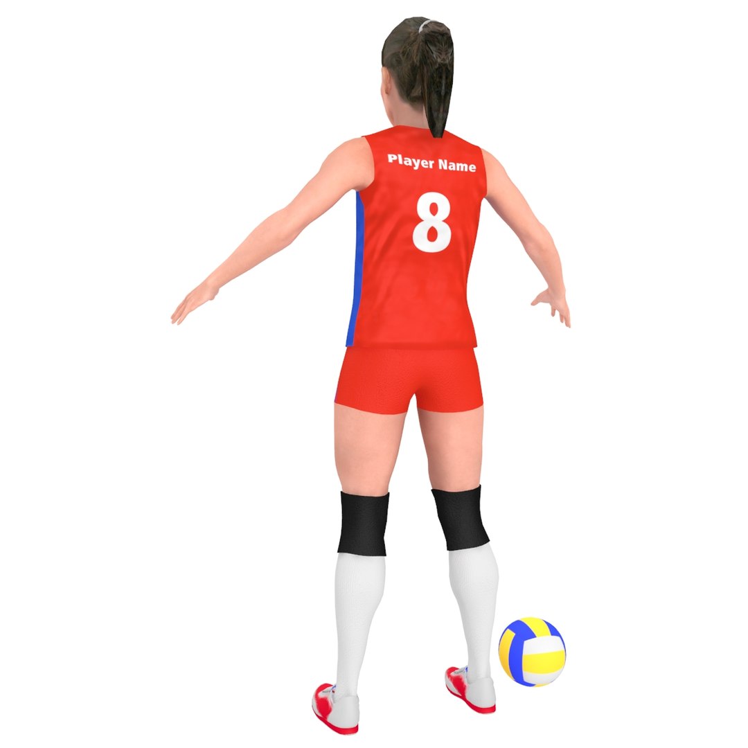 Female Volleyball Player Ball 3D Model - TurboSquid 1307828