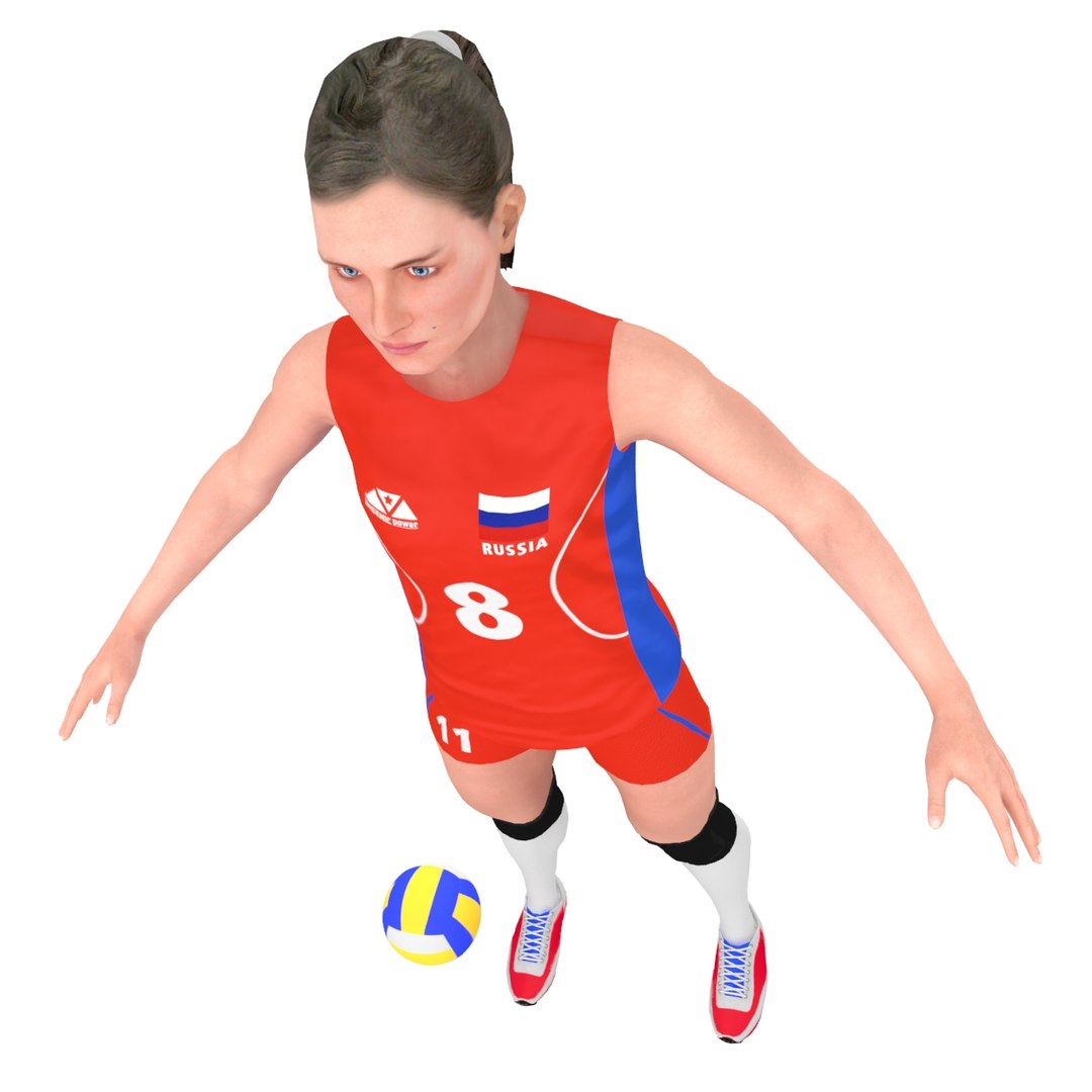 Female Volleyball Player Ball 3D Model - TurboSquid 1307828
