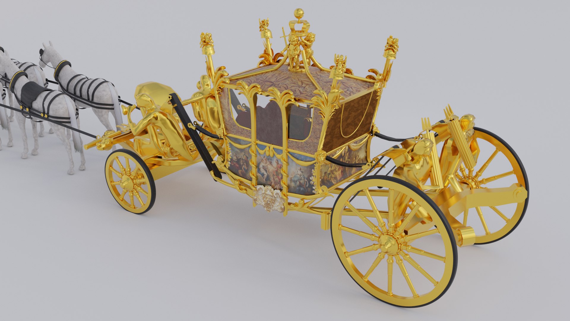 Golden State Coach 3D Model - TurboSquid 2184874