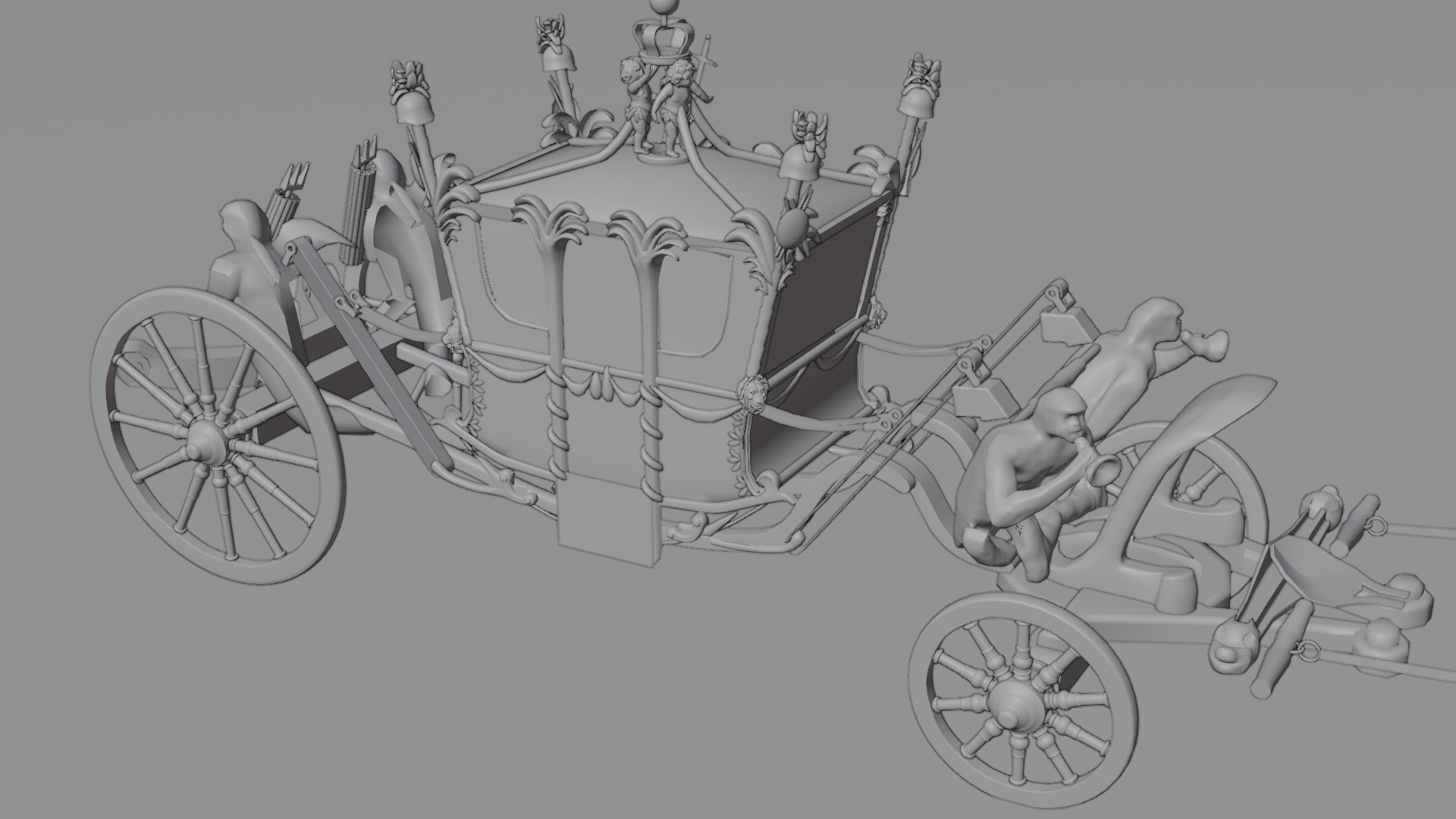 Golden State Coach 3D Model - TurboSquid 2184874