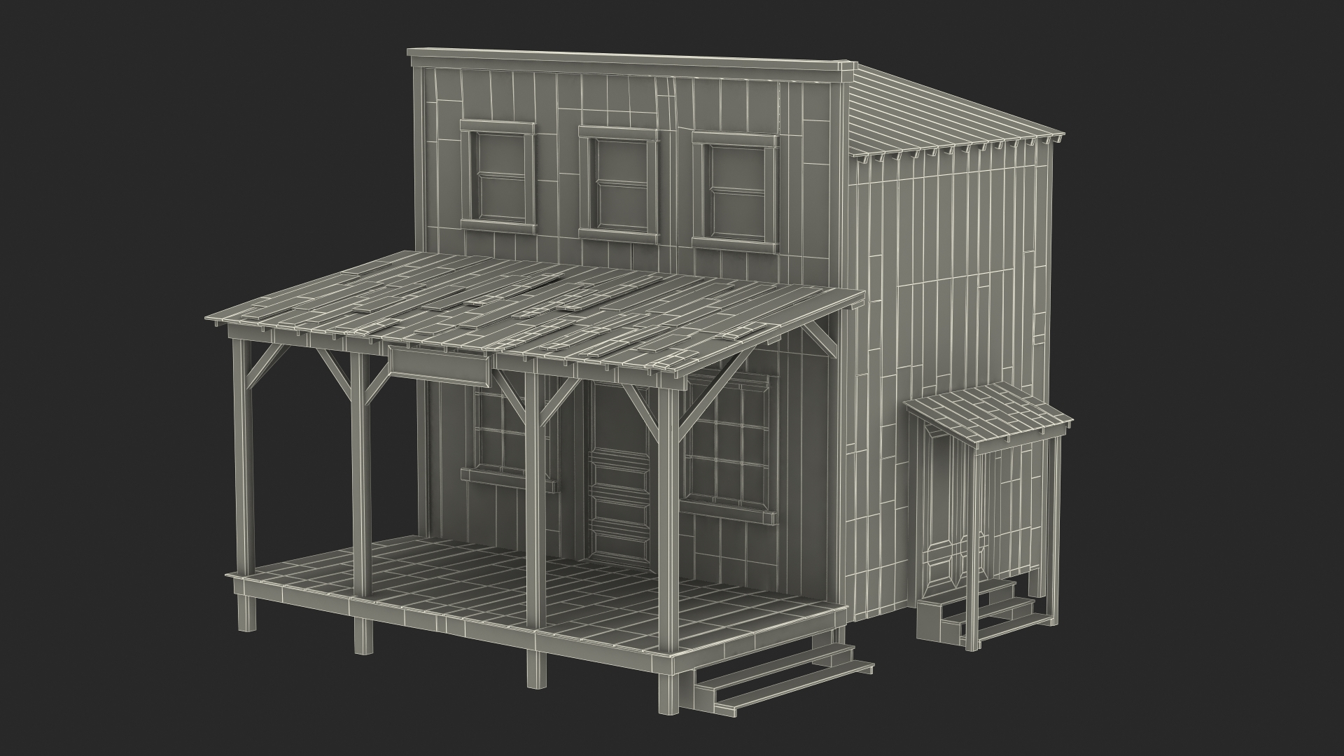 3D Sheriff Office Wild West Model - TurboSquid 2131030