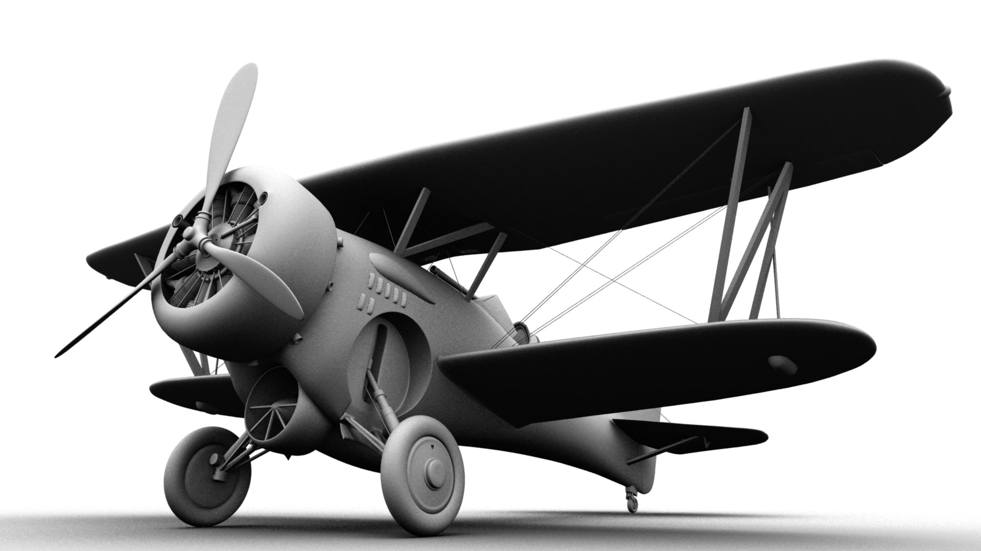 3d Bf2c-1 Hawk Iii Model