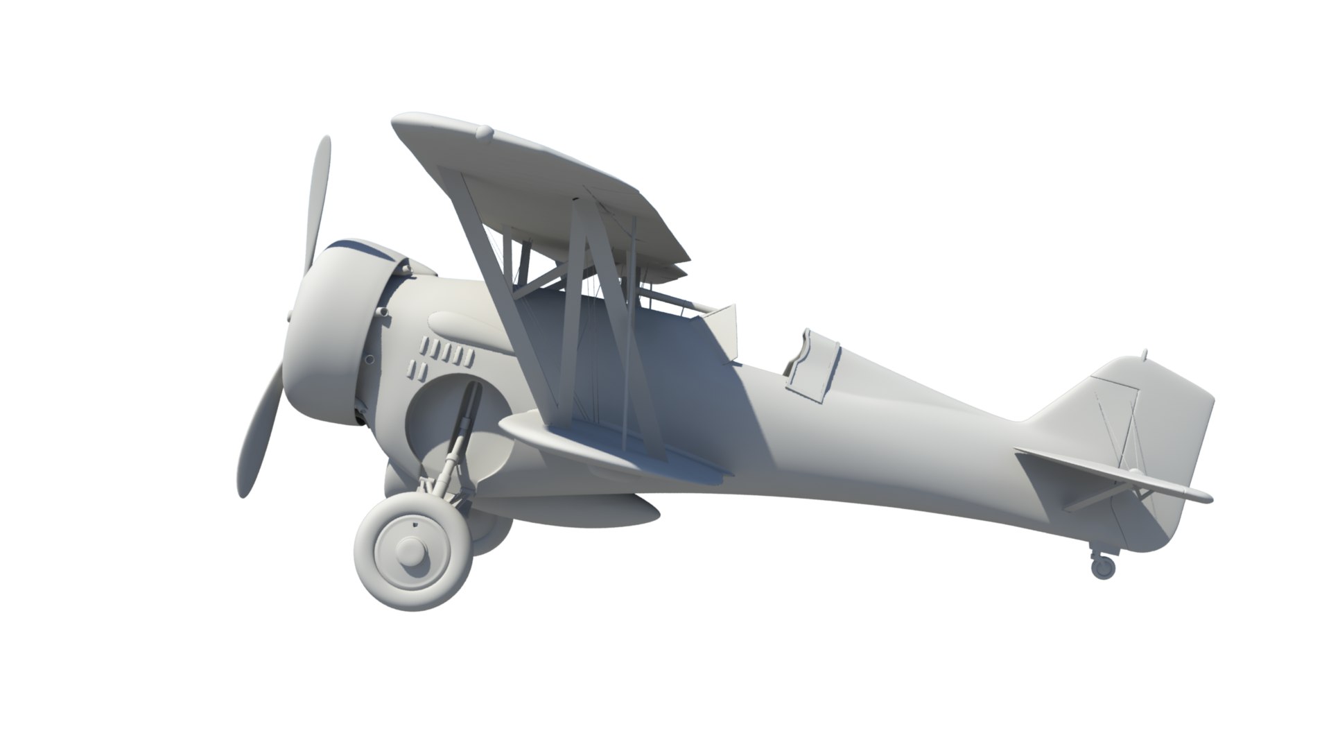 3d Bf2c-1 Hawk Iii Model