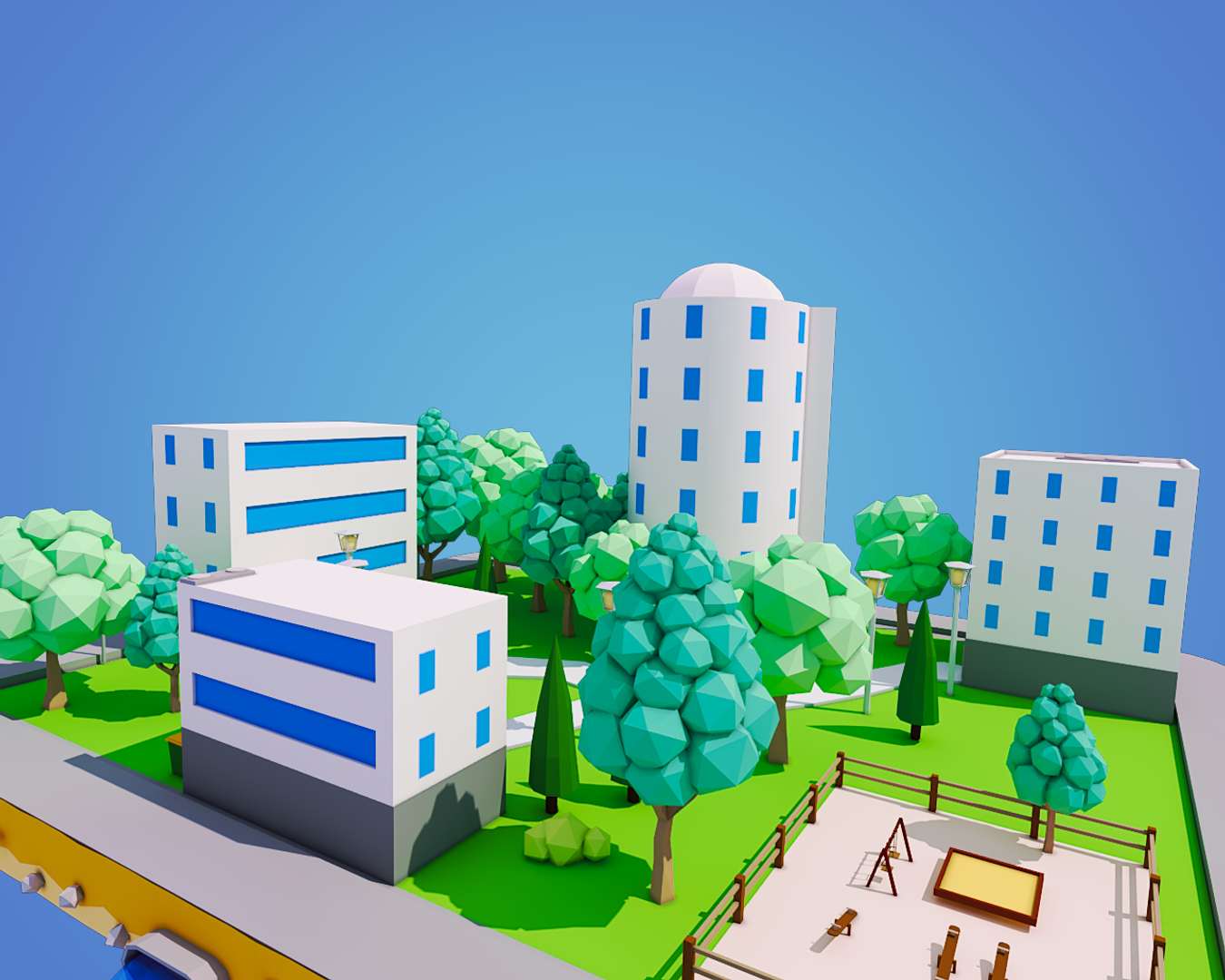 City block 3D model - TurboSquid 1254571