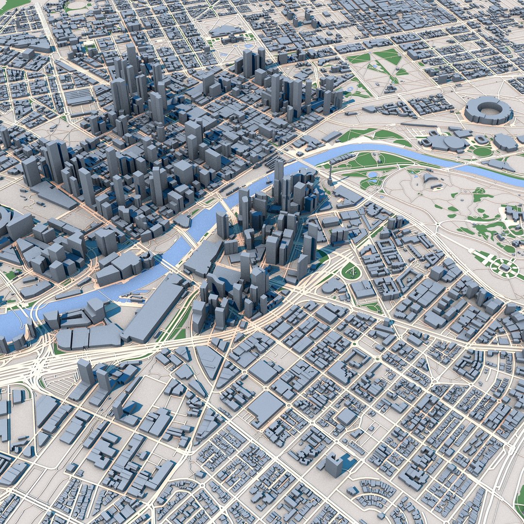 3D Model Melbourne City Australia - TurboSquid 2299025