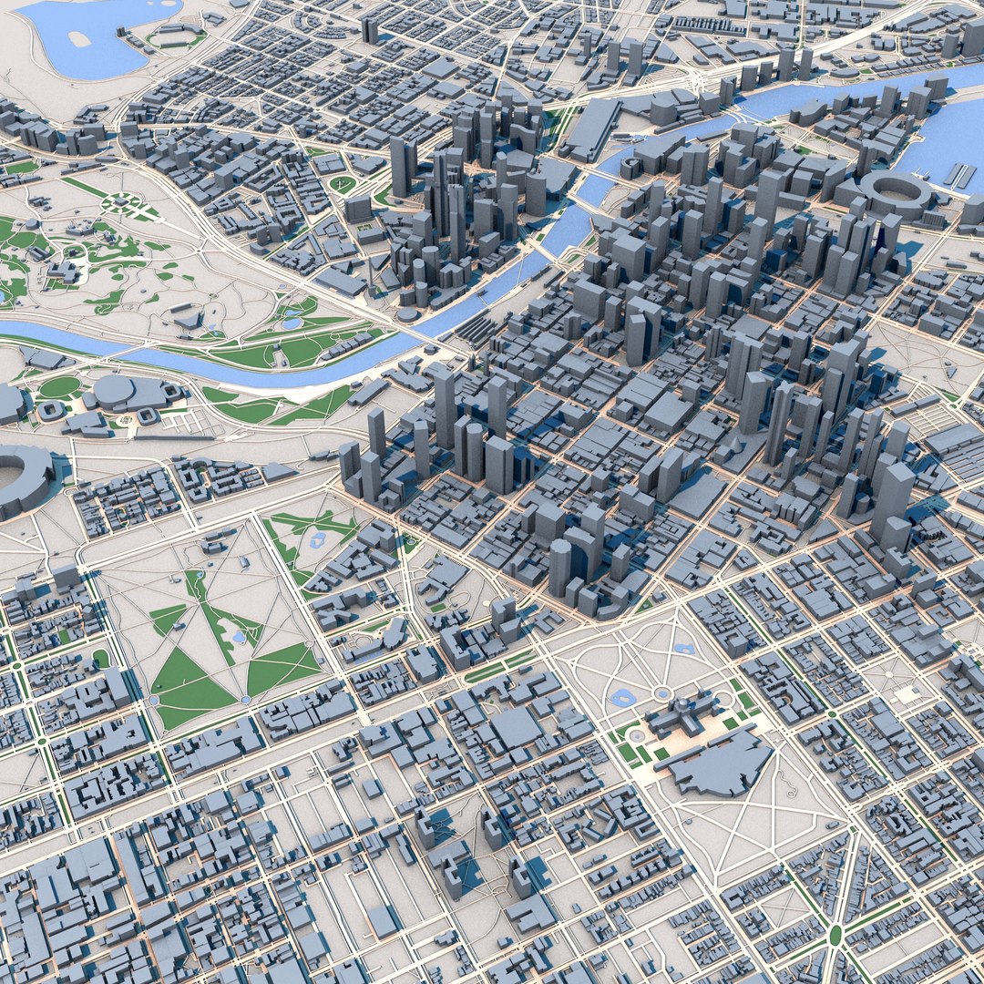 3D Model Melbourne City Australia - TurboSquid 2299025