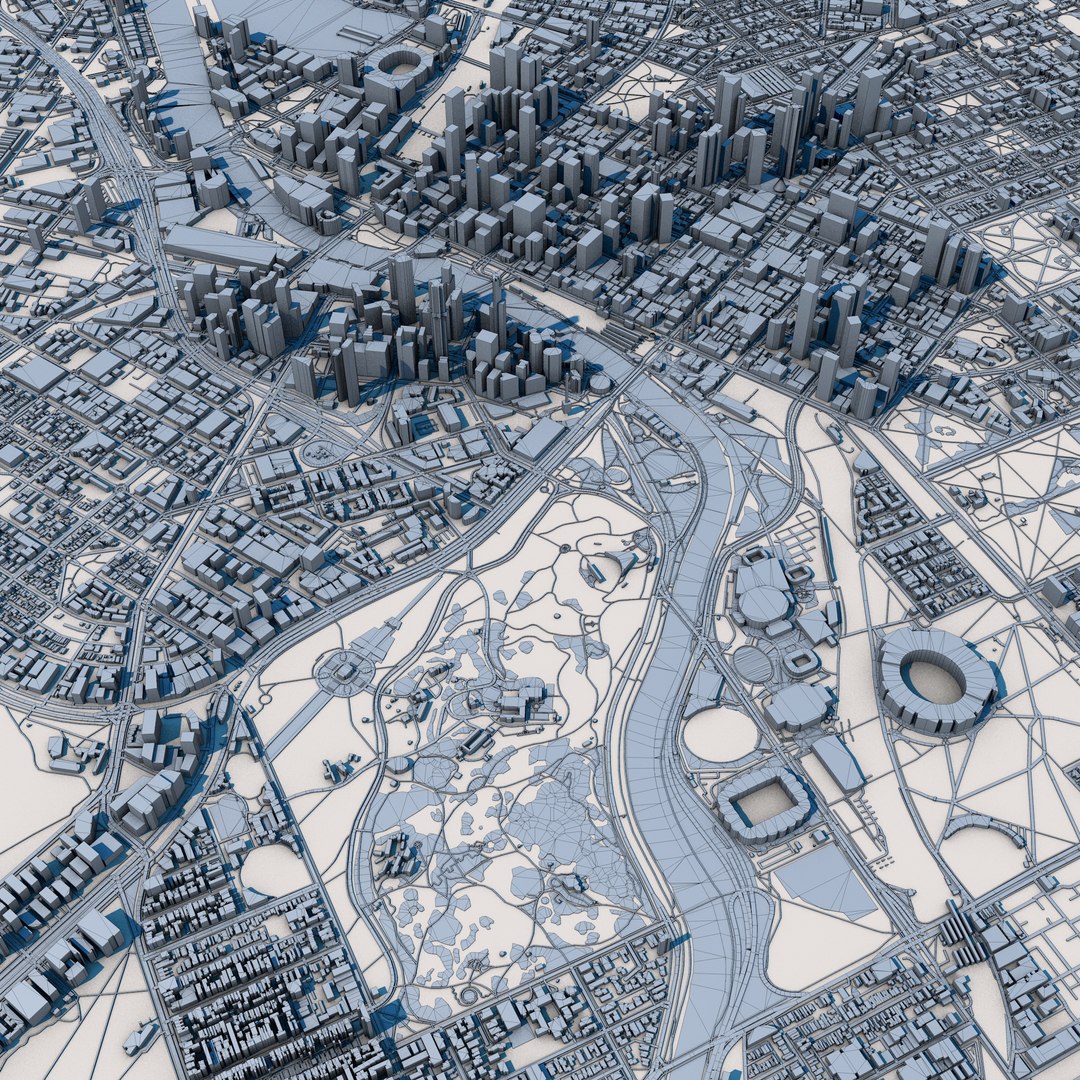 3D Model Melbourne City Australia - TurboSquid 2299025