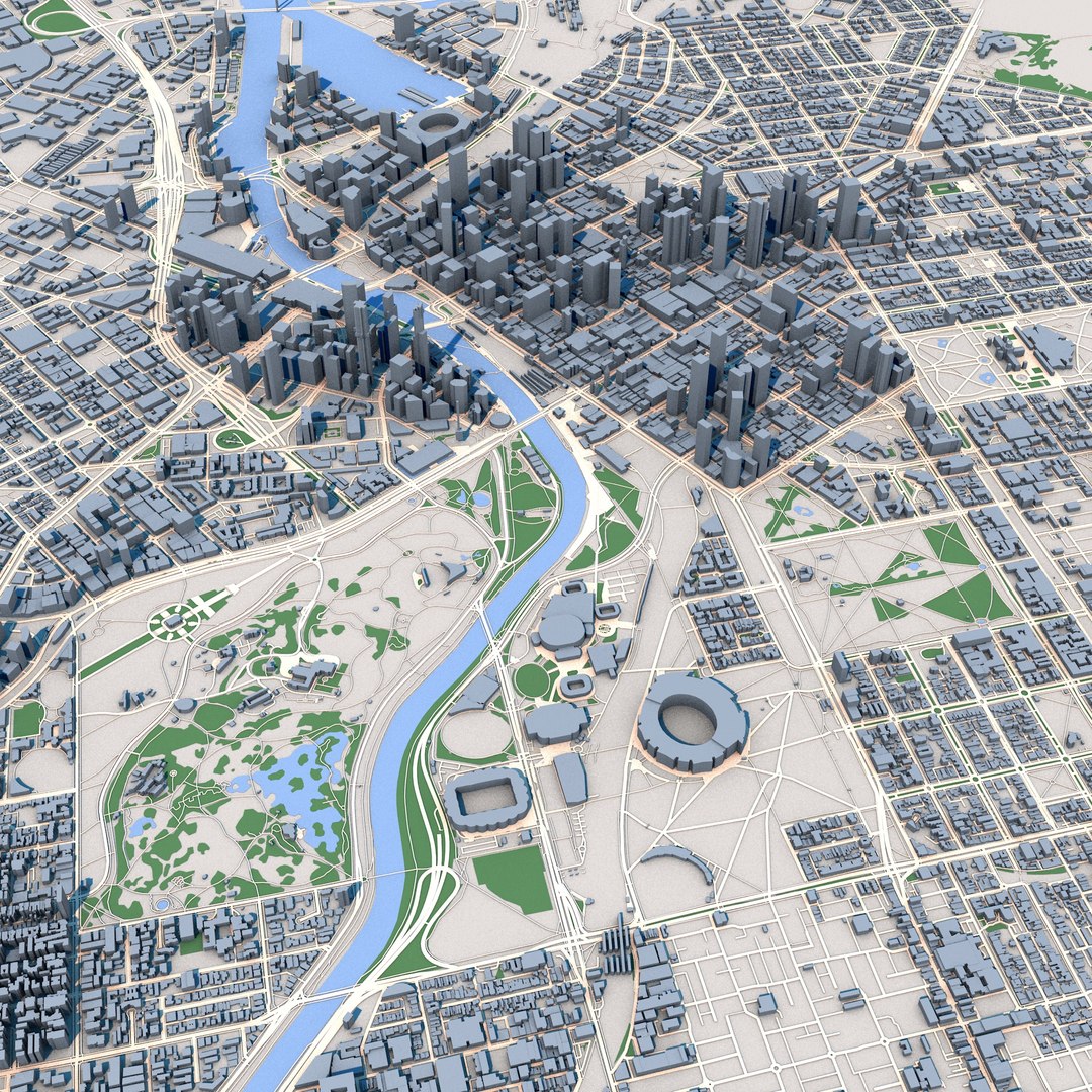 3D Model Melbourne City Australia - TurboSquid 2299025