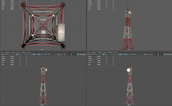 3D radio tower model - TurboSquid 1690280