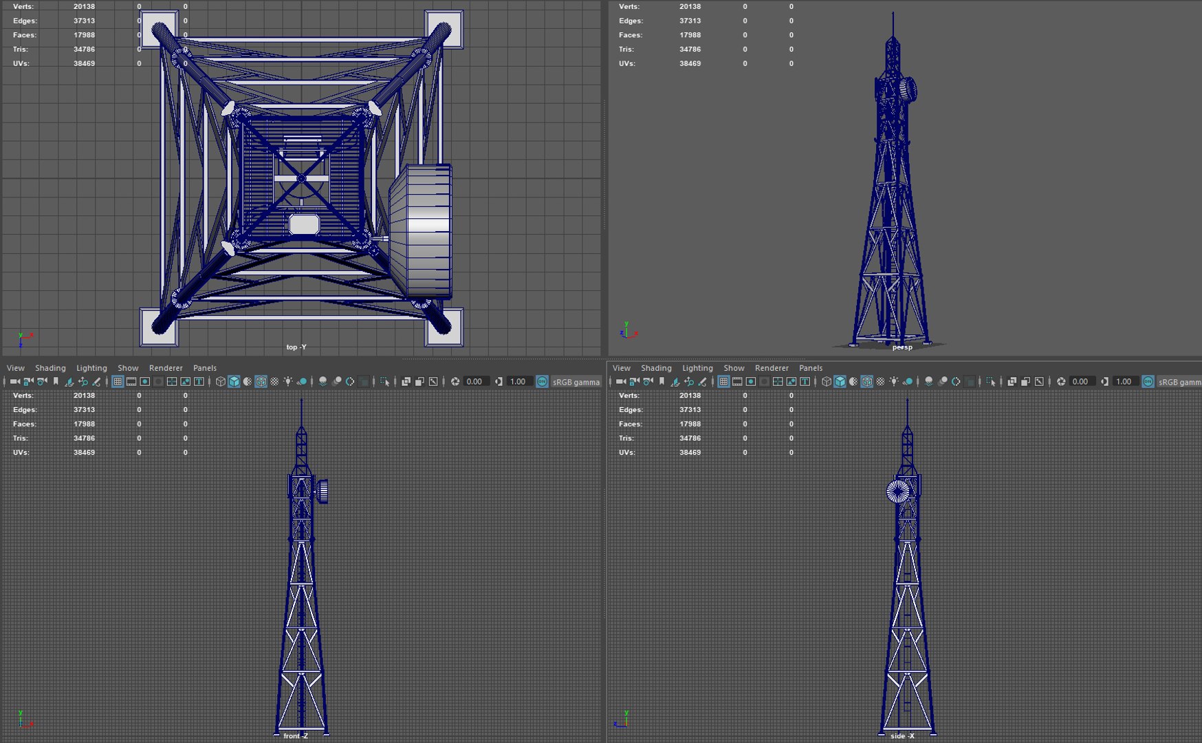 3D Radio Tower Model - TurboSquid 1690280