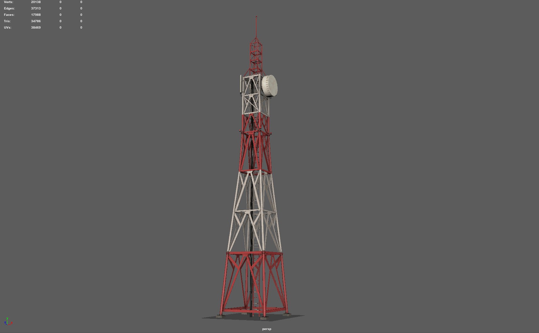 3D Radio Tower Model - TurboSquid 1690280