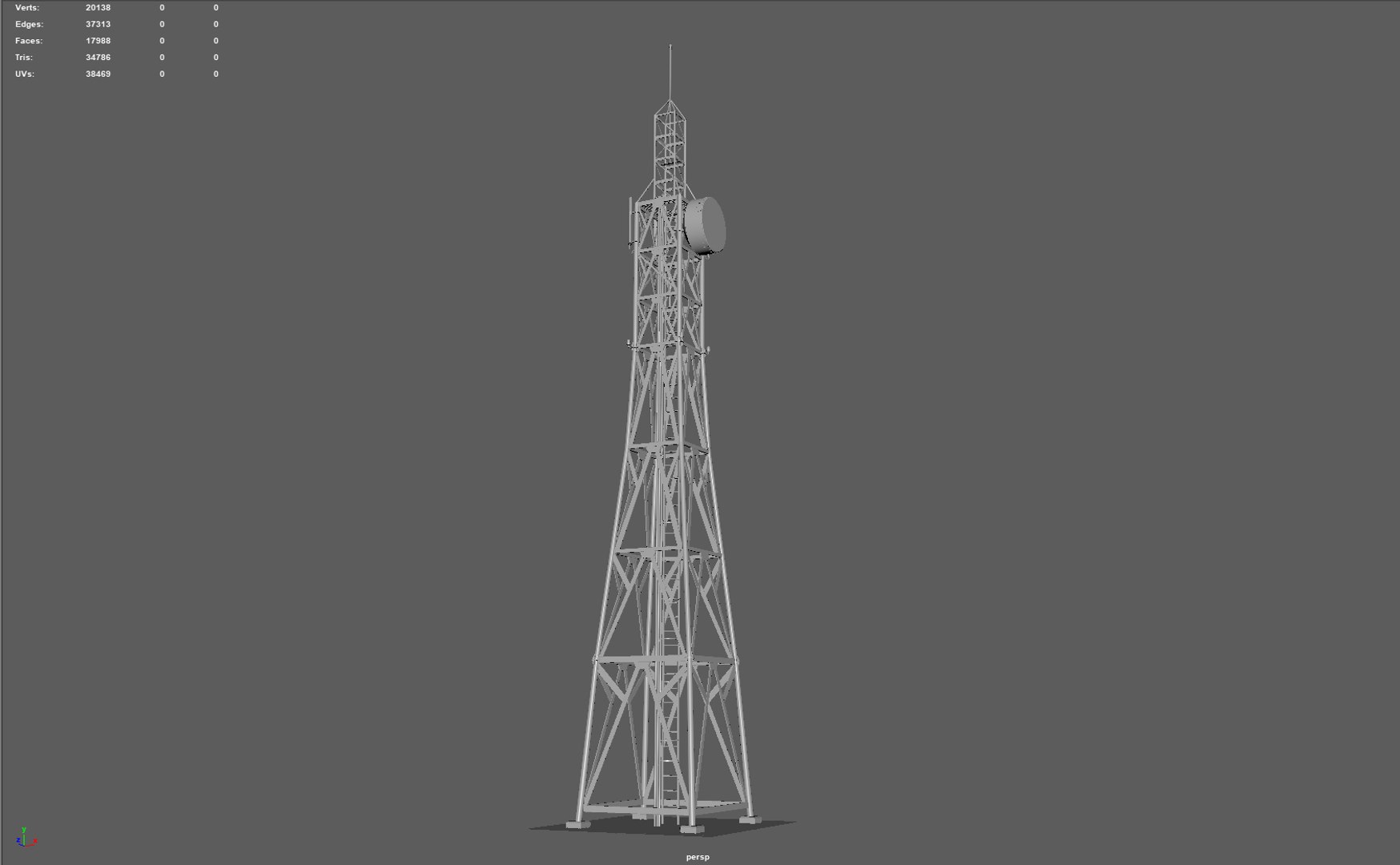 3D Radio Tower Model - TurboSquid 1690280