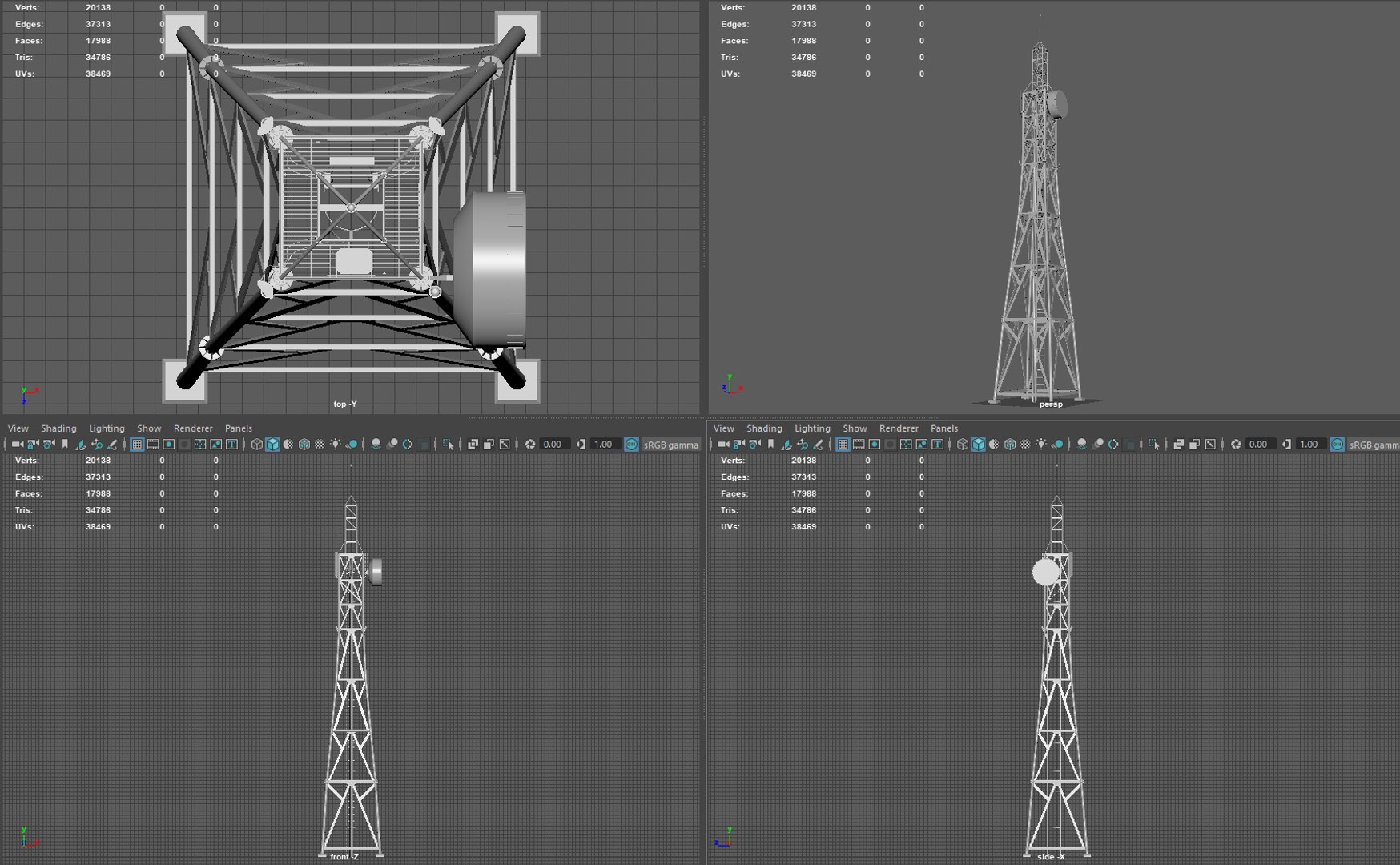 3D Radio Tower Model - TurboSquid 1690280