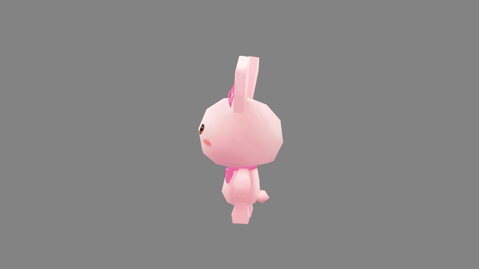3D Cartoon Pink Bunny Toy Low-poly 3D Model - TurboSquid 1959356