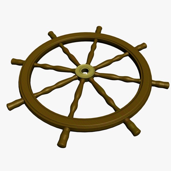 3d model ships wheel