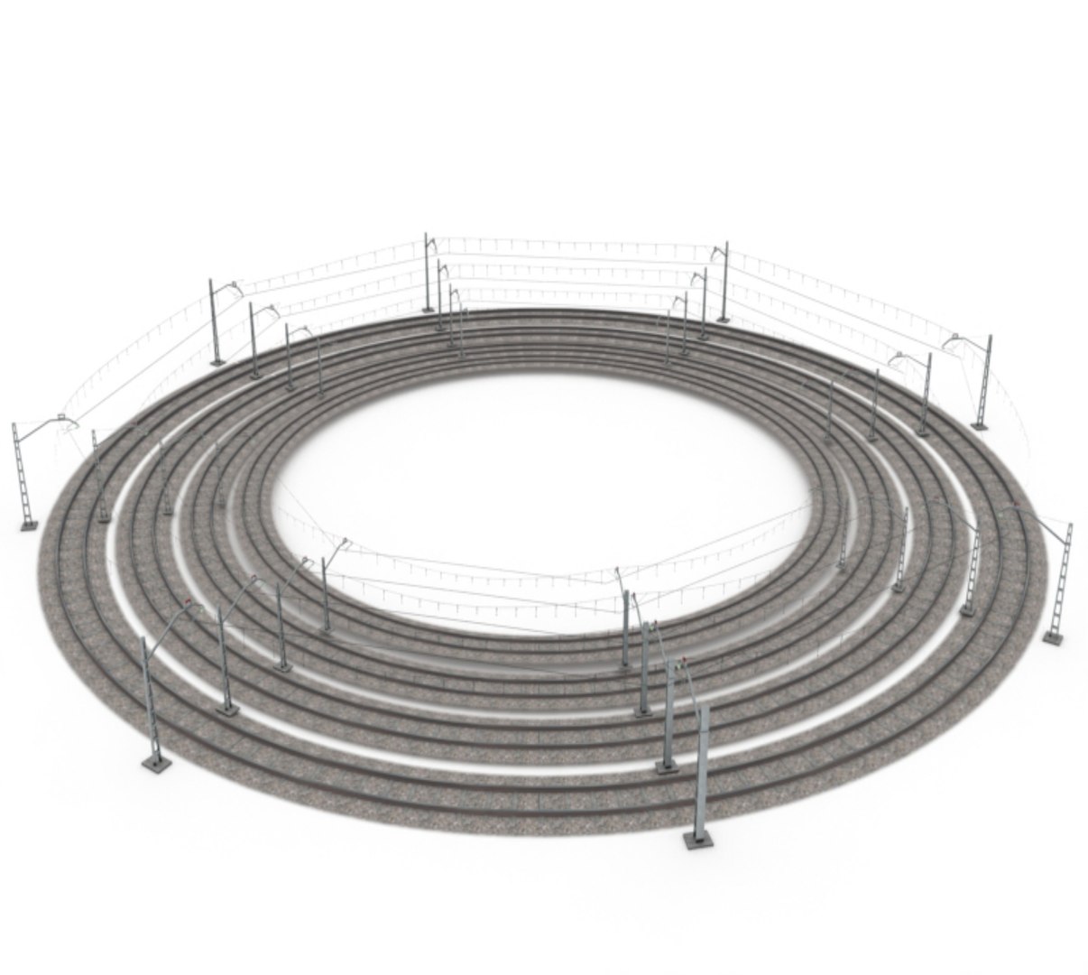 Circle Train Rail 3D Model - TurboSquid 1762154
