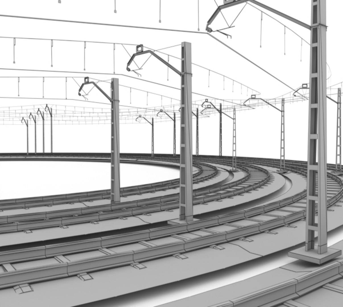 Circle Train Rail 3D Model - TurboSquid 1762154