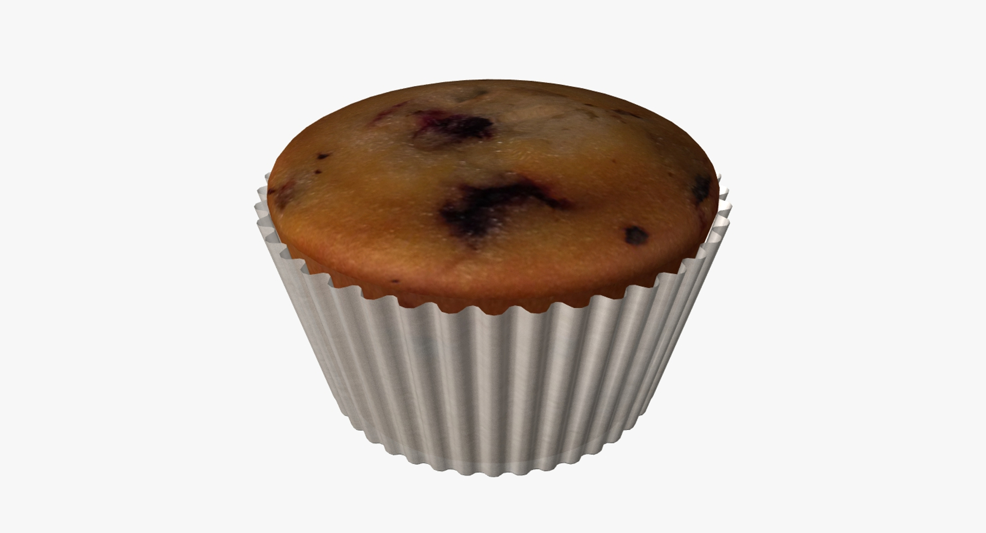 3d Model Of Blueberry Muffin