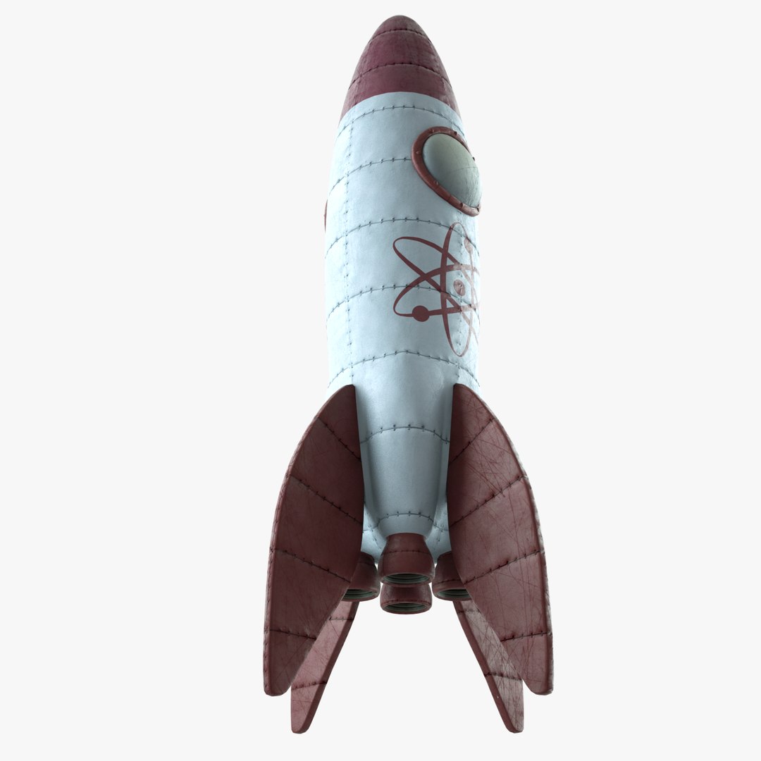 Rocket Retro 3d Obj